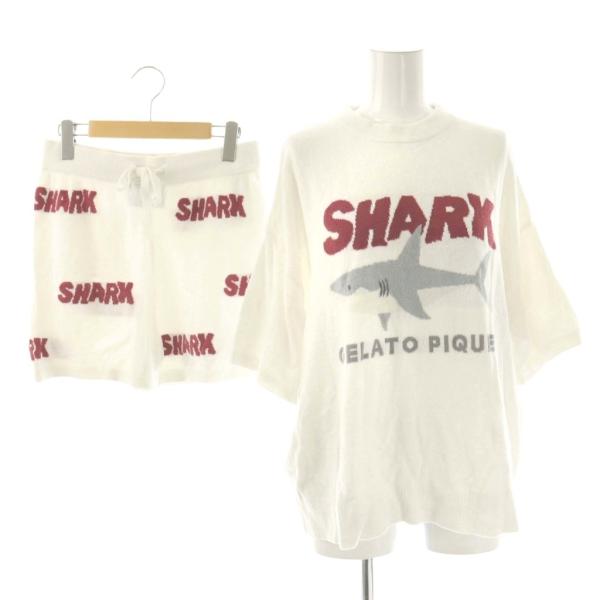 ジェラートピケ gelato pique Cool Shark JQDプルオーバ ショートパンツ セット カットソー ルームウエア F 白 赤 グレー /CX ■OS レディース【ブランド】ジェラートピケ gelato pique【表記サイ...