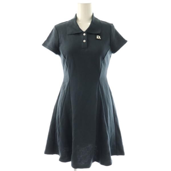 ダーリッチ Darich 24SS ポロスウェットミニワンピース 半袖 F L チャコール /ES ■OS レディース【ブランド】ダーリッチ Darich【表記サイズ】Free-L【実寸サイズ】肩幅：33cm　身幅：37cm　袖丈：13.5...