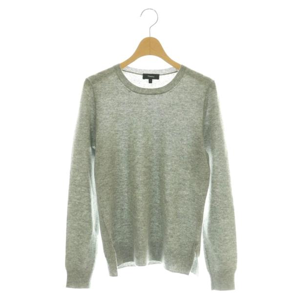 セオリー Theory NEW BASIC CASHMERE CLEMENCY J カシミヤニット プルオーバー S グレー /DF ■OS ■SH レディース【ブランド】セオリー Theory【表記サイズ】S【実寸サイズ】肩幅：32.5c...