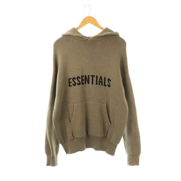 エフオージー フィアオブゴッド FOG FEAR OF GOD エッセンシャルズ ESSENTIALS ロゴ ニットパーカー プルオーバー S モカブラウン /HK ■OS メンズ【ブランド】エフオージー フィアオブゴッド FOG FEAR...