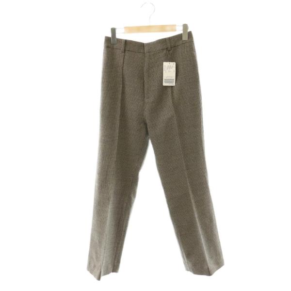 未使用品 アパルトモン ドゥーズィエムクラス 25AW Houndstooth Side Zip Pants パンツ チェック センタープレス 36 ブラック ベージュ【ブランド】アパルトモン ドゥーズィエムクラス L'Appartemen...