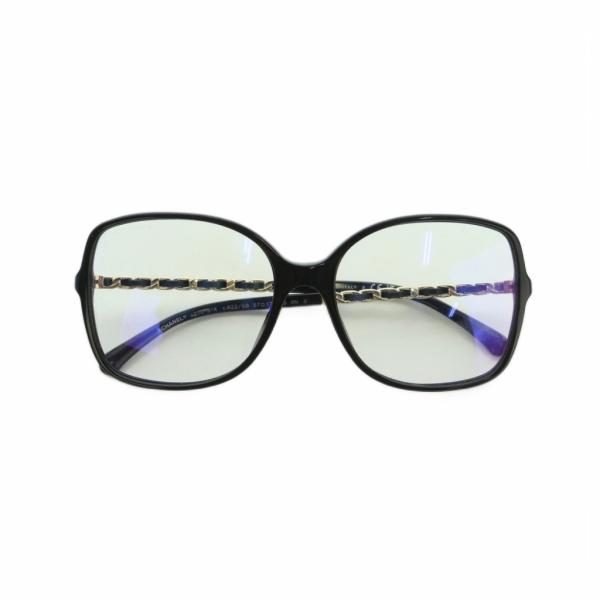 シャネル CHANEL 眼鏡 セルフレーム スクエア チェーン付き 57□17-135 黒 ゴールドカラー 5210-S-A /MI ■OS ■OH レディース【ブランド】シャネル CHANEL【表記サイズ】57□17-135【実寸サイズ】...