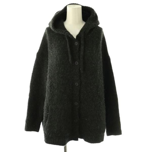 シーティープラージュ C.T.plage Alpaca wool hoodie ニット セーター 前開き 36 チャコール /CX ■OS レディース【表記サイズ】36【実寸サイズ】肩幅：60cm　身幅：60cm　着丈：65cm　袖丈：49...