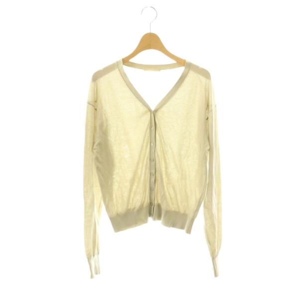 プラージュ Plage 24SS PLAIN Vネック カーディガン シルク混 ベージュ /ES ■OS レディース【ブランド】プラージュ Plage【表記サイズ】サイズの記載なし【実寸サイズ】肩幅：51cm　身幅：49cm　着丈：50cm...