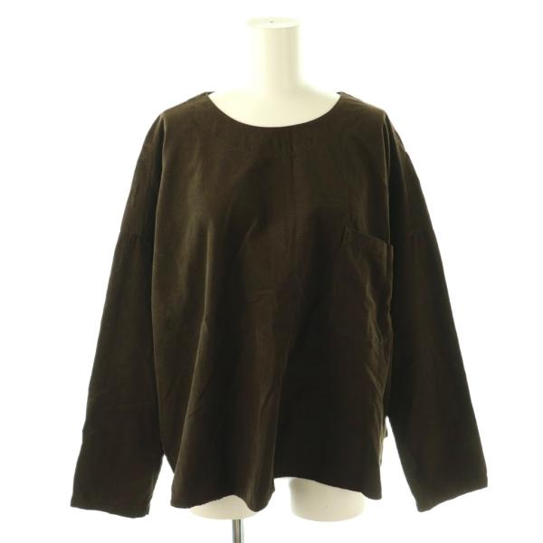 パドカレ pas de calais 24AW シャツコールブラウス  M カーキ コーデュロイ /OK ■OS レディース【ブランド】パドカレ pas de calais【表記サイズ】M【実寸サイズ】肩幅：68cm　身幅：70cm　着丈：...