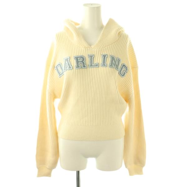 ダーリッチ Darich DARLINGショートニットフーデパーカー プルオーバー 長袖 F アイボリー /NR ■OS レディース【ブランド】ダーリッチ Darich【表記サイズ】F【実寸サイズ】肩幅：50cm　身幅：52cm　着丈：48...