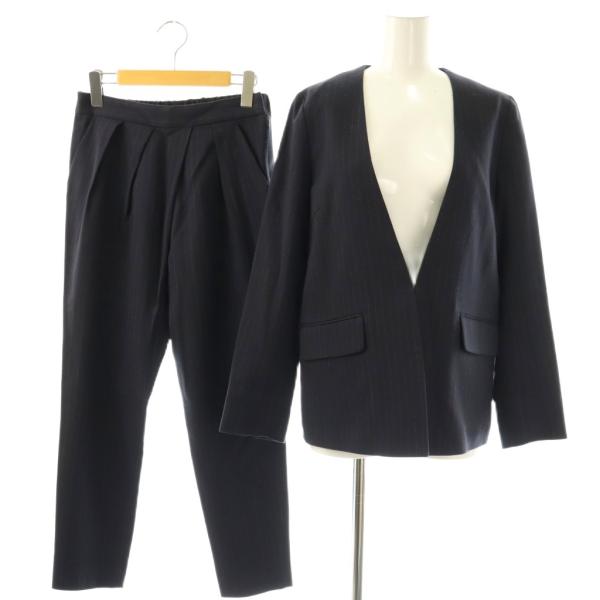 ジャーナルスタンダードレサージュ journal standard L'essage スーツ セットアップ 上下 ストライプノーカラージャケット パンツ【ブランド】ジャーナルスタンダードレサージュ journal standard L'es...