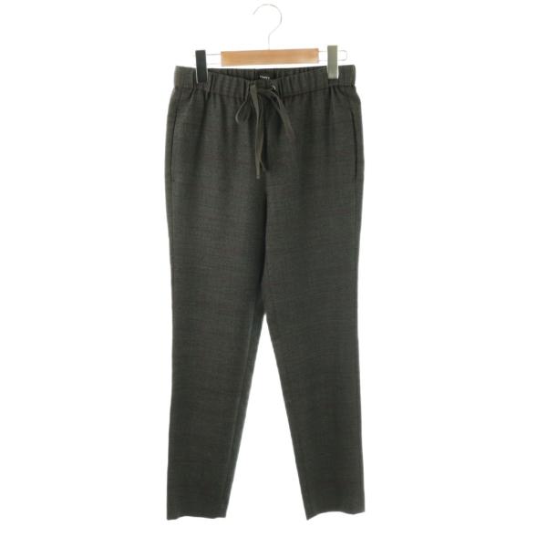 セオリー Theory DARK CURRANT GLEN PULL ON PANT パンツ テーパードパンツ チェック XS グレー /DF ■OS レディース【ブランド】セオリー Theory【表記サイズ】XS【実寸サイズ】ウエスト：6...