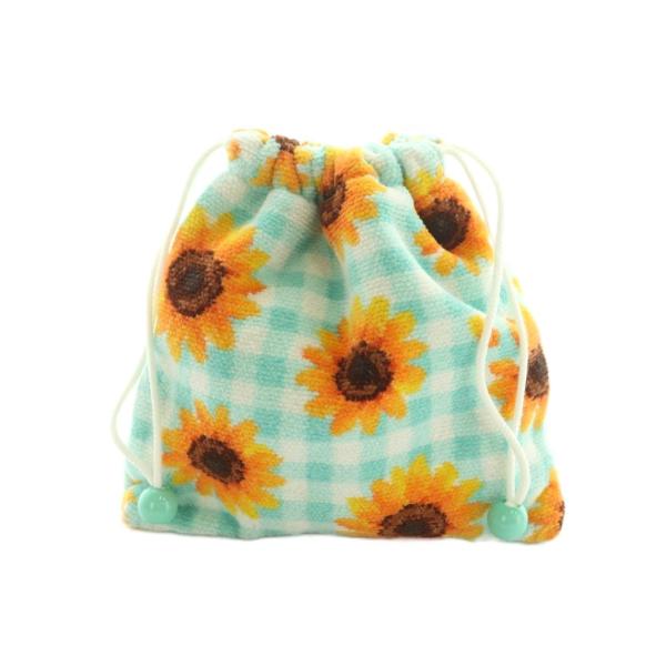 ラブラリーバイフェイラー LOVERARY BY FEILER ひまわりチェック 巾着 ポーチ ミントグリーン 黄色 茶 /MI ■OS ■SH レディース【ブランド】フェイラー FEILER【表記サイズ】表記なし【実寸サイズ】ヨコ：19....