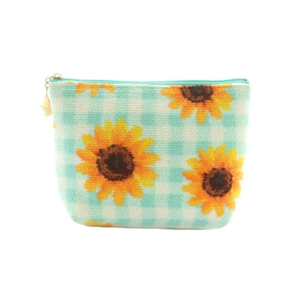 ラブラリーバイフェイラー LOVERARY BY FEILER ひまわりチェック ジップポーチ ミントグリーン 黄色 茶 /MI ■OS ■SH レディース【ブランド】フェイラー FEILER【表記サイズ】表記なし【実寸サイズ】ヨコ：17....