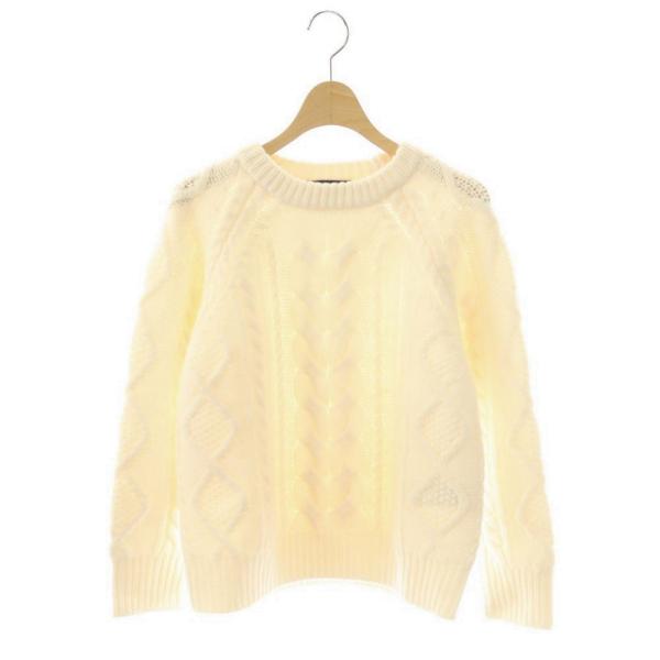 23区 オンワード樫山 vingt-trois アランパターン ニット セーター 長袖 32 アイボリー /NR ■OS レディース【ブランド】23区 オンワード樫山【表記サイズ】32【実寸サイズ】身幅：48cm　着丈：51cm　ゆき丈：6...