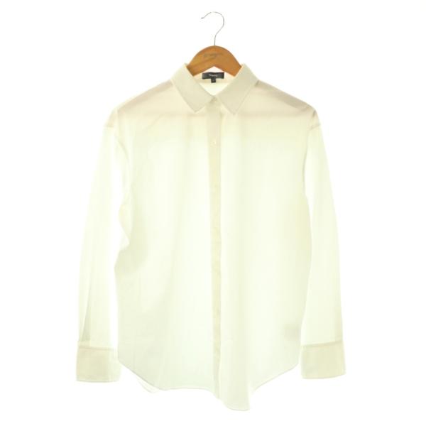セオリー Theory 24SS COTTON SHIRTING BF SHIRT シャツ 長袖 S ホワイト /DF ■OS レディース【ブランド】セオリー Theory【表記サイズ】S【実寸サイズ】肩幅：50cm　身幅：54.5cm　着...