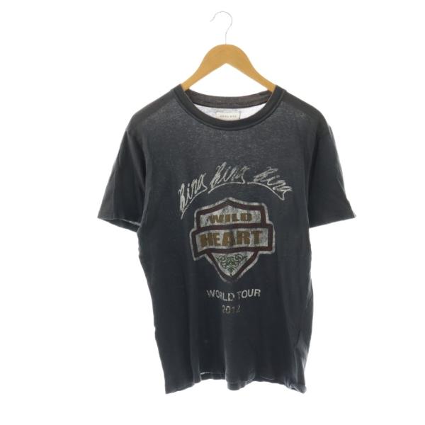 アニンビン ANINE BING TOUR Tシャツ カットソー ロゴ プリント チャコールグレー 半袖 22070923004910 /HN レディース【表記サイズ】サイズ表記なし(実寸サイズをご参考ください。)【実寸サイズ】肩幅：43c...