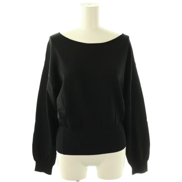 未使用品 アプワイザーリッシェ Apuweiser-riche バックパールニット プルオーバー 2 ブラック /DF ■OS レディース【ブランド】アプワイザーリッシェ Apuweiser-riche【表記サイズ】2【実寸サイズ】肩幅：4...