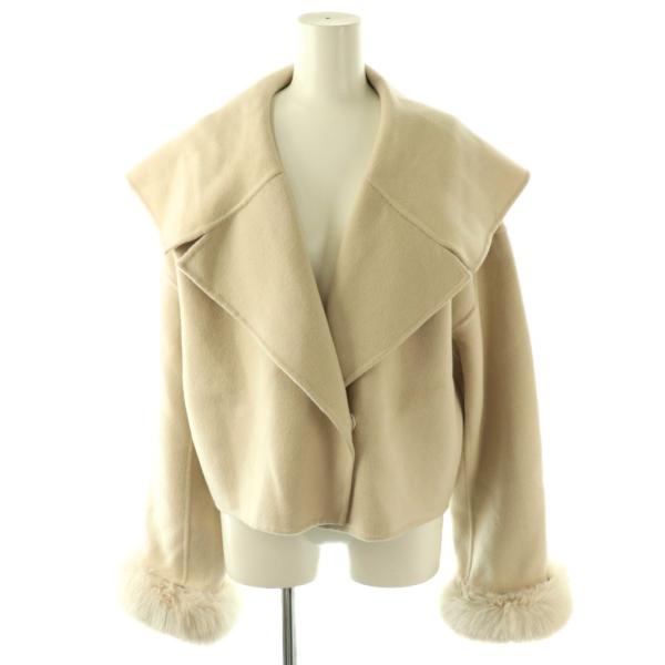 ハーリップトゥ Her lip to 25AW Loro Short Rever Coat ショートコート フェイクファー付き M アイボリー /ES ■OS ■SH レディース【ブランド】ハーリップトゥ Her lip to【表記サイズ】...