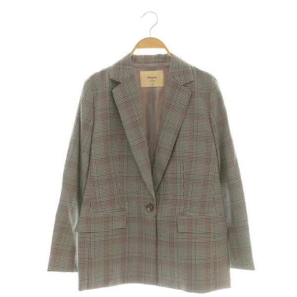 マーリエパーエフデ Maglie par ef-de チェックテーラードジャケット 7 ブラック ピンク オフホワイト /ES ■OS レディース【ブランド】マーリエパーエフデ Maglie par ef-de【表記サイズ】7【実寸サイズ】...