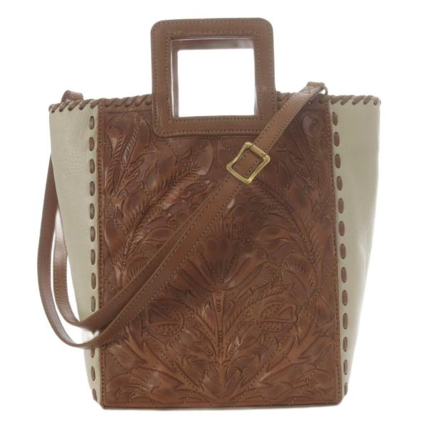 カービングトライブス グレースコンチネンタル CARVING TRIBES ヤミレス 2way ハンドバッグ ショルダーバッグ レザー ブラウン アイボリー【ブランド】カービングトライブス グレースコンチネンタル CARVING TRIBE...