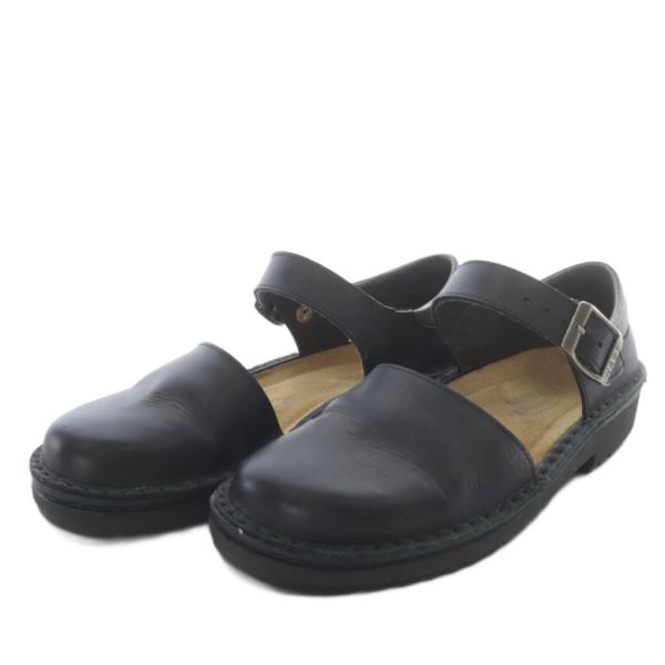 ナオト NAOT オルガ ストラップシューズ サンダル フラット レザー 35 ブラック /YO24 レディース【表記サイズ】35【実寸サイズ】ヒールの高さ：3cm　最大幅：8.5cm　　【素材】レザー【色】ブラック【状態】インソール、ブラ...