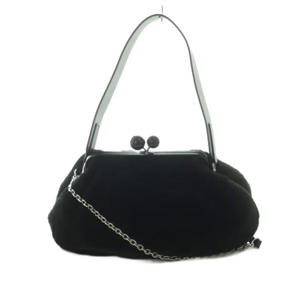 マックスマーラ ウィークエンドライン pasticcino 2WAY ショルダーバッグ ハンドバッグ がま口 ベロア 黒 /MI ■OS レディース【ブランド】マックスマーラ ウィークエンドライン MAX MARA WEEKEND LINE...