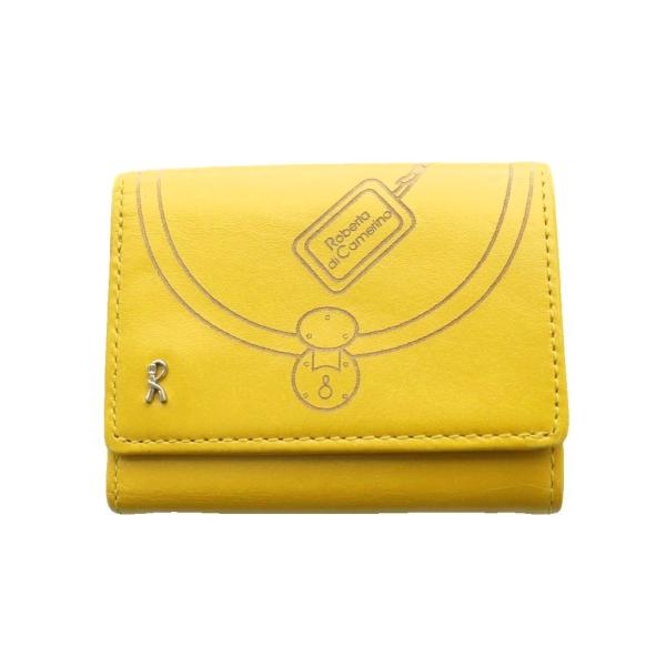 ロベルタディカメリーノ Roberta di Camerino ディ カメリーノ 三つ折り財布 コンパクトウォレット 黄色 イエロー /SS ■OS レディース【ブランド】ロベルタディカメリーノ Roberta di Camerino【実寸...