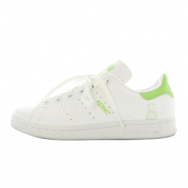 アディダス adidas Stan Smith Kermit スニーカー 23cm 白 ホワイト 緑 グリーン FY6535 /SR レディース【ブランド】アディダス adidas【表記サイズ】23cm【実寸サイズ】最大幅：9cm　アウトソ...