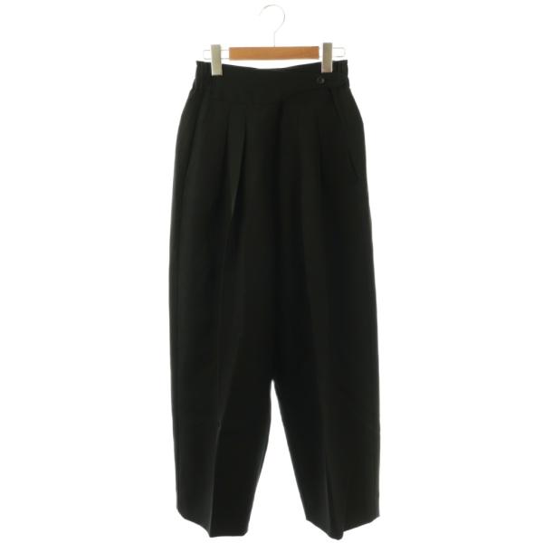 ナラ Nala ウールハイウエストワイドタックパンツ S ブラック /HK ■OS レディース【表記サイズ】S【実寸サイズ】ウエスト：62cm　もも幅：32cm　裾幅：25cm　股上：36cm　股下：67cm　　【素材】毛【色】ブラック【状...