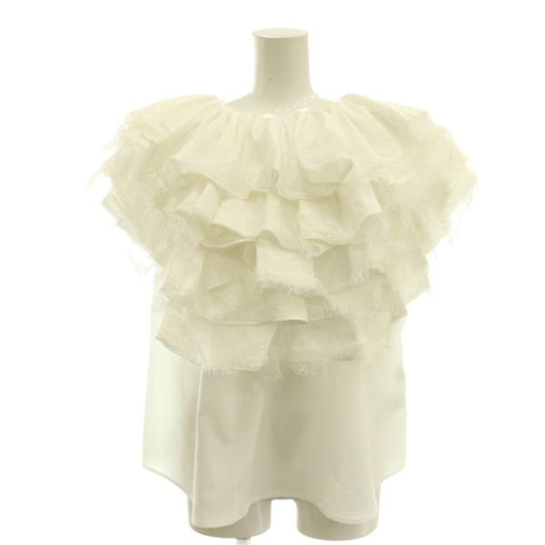 ビビィ Bibiy COLENNE CAMI TOP フリル ブラウス レース プルオーバー F ホワイト /MY ■OS レディース【表記サイズ】F【実寸サイズ】身幅：48cm　着丈：55cm　ゆき丈：31cm　　【素材】表地 ポリエステ...