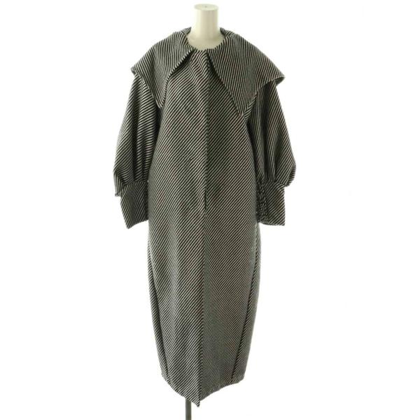 アメリヴィンテージ Ameri VINTAGE 2WAY CAPE PUFF SLEEVE COAT コート ロング丈 総柄 アウター S 黒 ブラック 白 ホワイト【ブランド】アメリヴィンテージ Ameri VINTAGE【表記サイズ】S...