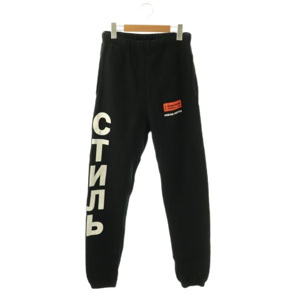 ヘロンプレストン HERON PRESTON ジョガーパンツ ロゴ 刺繍 プリント XS 黒 ブラック HMCH003F18601028 /AN56 ■SH メンズ【ブランド】ヘロンプレストン HERON PRESTON【表記サイズ】XS【...