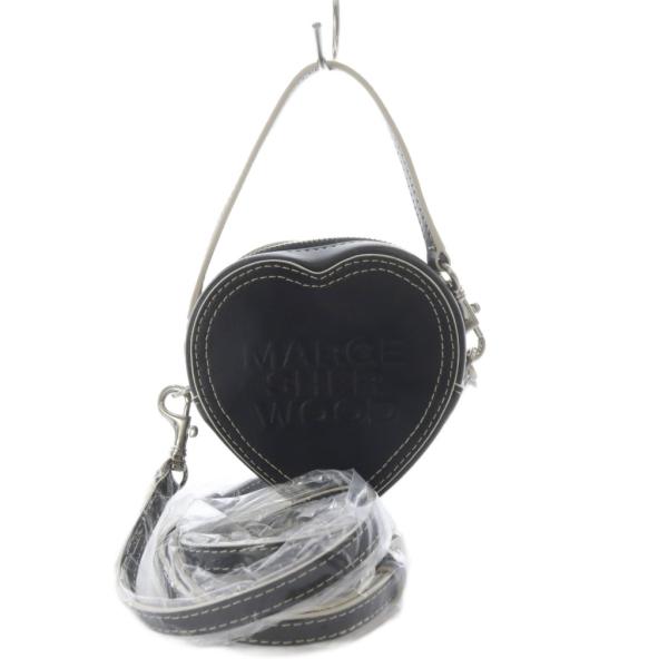 マージシャーウッド MARGE SHERWOOD HEART POUCH ハートミニバッグ ショルダーバッグ ワンショルダー レザー ブラック /YO22 レディース【実寸サイズ】持ち手の長さ：-cm　ヨコ：10cm　タテ：9cm　マチ：4...