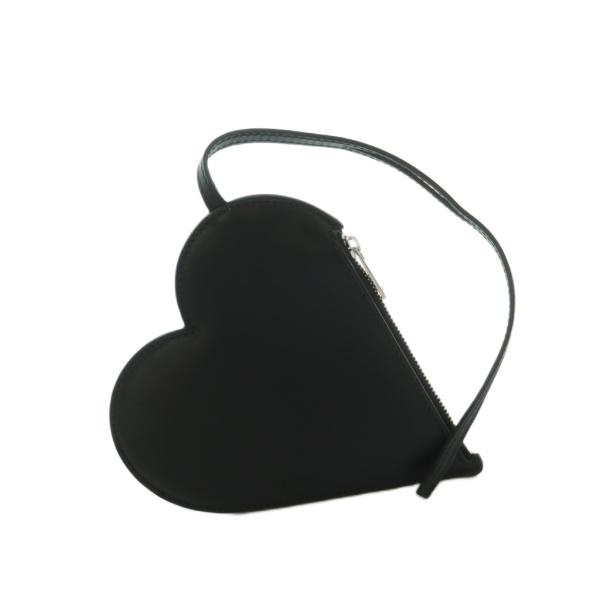 ジルサンダー JIL SANDER ハートポーチ ポーチ 黒 /MI ■OS レディース【ブランド】ジルサンダー JIL SANDER【表記サイズ】表記なし【実寸サイズ】ヨコ：16cm　タテ：13.5cm　マチ：1cm　ストラップ部分28....