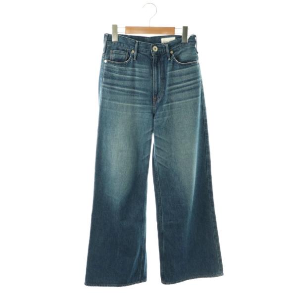 アッパーハイツ upper hights THE RUTH デニム ジーンズ 22 青 ブルー 無地 ワイドレッグ 長ズボン /AZ レディース【ブランド】アッパーハイツ upper hights【表記サイズ】22【実寸サイズ】ウエスト：6...