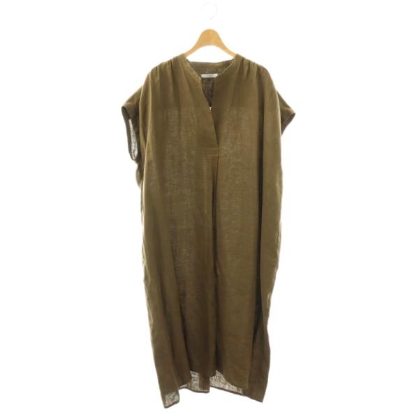 ジャーナルスタンダード BAND PULL ワンピース 麻 リネン F カーキ グリーン Vネック 半袖 /OK■OS ■SH レディース【ブランド】ジャーナルスタンダード JOURNAL STANDARD【表記サイズ】F【実寸サイズ】身幅...