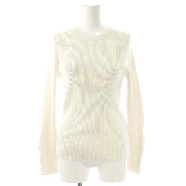 ルルウィルビー Loulou Willoughby 26SS フリルスリットプルオーバー リブニット セーター 長袖 2 ホワイト /HK ■OS レディース【ブランド】ルルウィルビー Loulou Willoughby【表記サイズ】2【実...