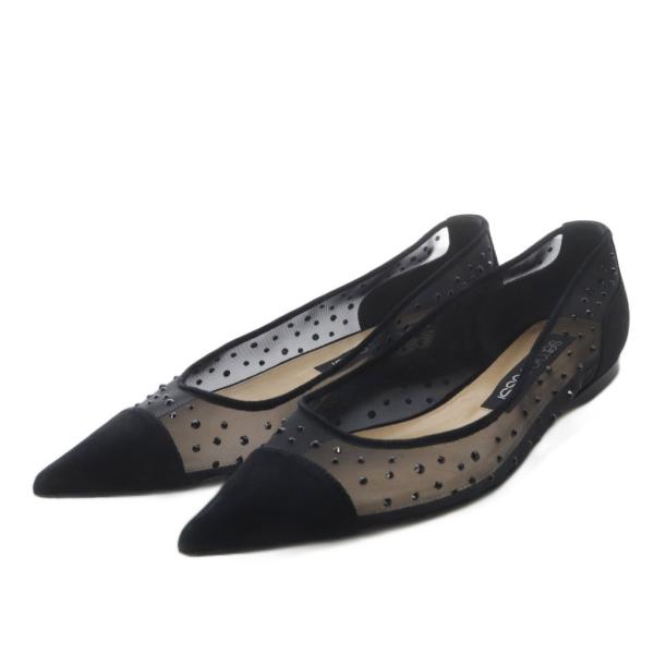 セルジオロッシ Sergio rossi パンプス フラット ポインテッドトゥ ゴディバ メッシュ ラインストーン チュールドット 39 ブラック【ブランド】セルジオロッシ Sergio rossi【表記サイズ】39【実寸サイズ】ヒールの高...