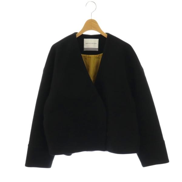 ボーダーズアットバルコニー BORDERS at BALCONY POODLE MIDI COAT コート ノーカラー ショート 38 ブラック /HK ■OS レディース【ブランド】ボーダーズアットバルコニー BORDERS at BAL...