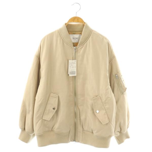 未使用品 スローブ イエナ SLOBE IENA  26SS 中綿MA-1 ブルゾン ジップアップ ベージュ /DO ■OS レディース【ブランド】スローブ イエナ SLOBE IENA 【表記サイズ】表記なし【実寸サイズ】肩幅：56cm　...