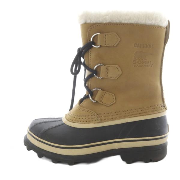 ソレル SOREL カリブー ブーツ ロゴ 23cm 茶色 ブラウン /SR キッズ【ブランド】ソレル SOREL【表記サイズ】23cm【実寸サイズ】筒周り：26cm　筒高：21cm　ヒールの高さ：4cm　足首：37cm　　【色】茶色 ブラ...