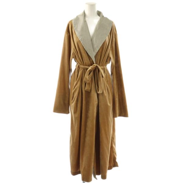 アメリヴィンテージ Ameri VINTAGE ベロア ガウンコート ロング キャメル /HK ■OS レディース【ブランド】アメリヴィンテージ Ameri VINTAGE【表記サイズ】サイズ表記なし【実寸サイズ】肩幅：51cm　身幅：56...