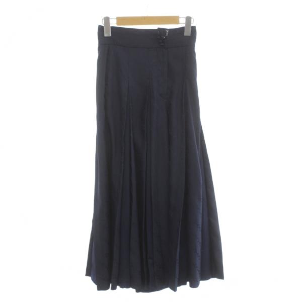 アメリヴィンテージ Ameri VINTAGE UNDRESSED HORSE BIT BERMUDA PANTS ガウチョパンツ S 紺 ネイビー ロング丈 プリーツ 総柄 /AG【ブランド】アメリヴィンテージ Ameri VINTAGE...