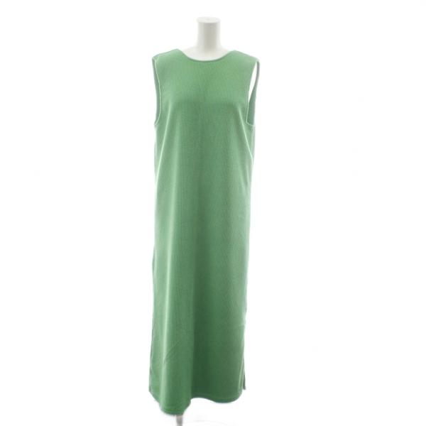 6 ROKU BEAUTY&amp;YOUTH B&amp;Y ロク ビューティーアンドユース MOLE DRESS ワンピース 緑 グリーン ノースリーブ ラウンドネック リブ /AZ レディース【ブランド】6 ROKU BEAUTY&a...