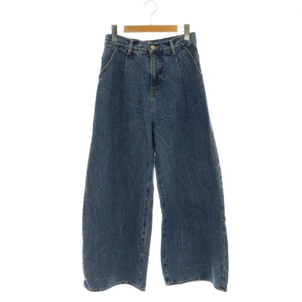 マウジー MOUSSY 24SS WAVY TUCK BAGGY ワイドデニムパンツ ジーンズ バギー 1 ブルー /ES ■OS レディース【ブランド】マウジー MOUSSY【表記サイズ】1【実寸サイズ】ウエスト：68cm　もも幅：35c...