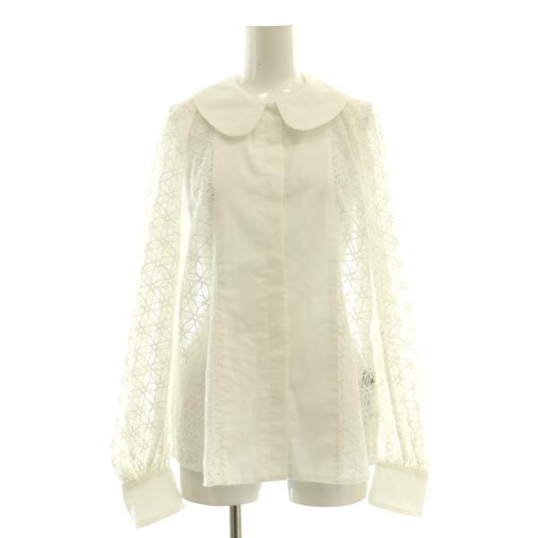 エリオポール heliopole レース ブラウス シャツ ホワイト /DF ■OS レディース【ブランド】エリオポール heliopole【表記サイズ】サイズ表記なし（実寸サイズをご参考ください。）【実寸サイズ】肩幅：38cm　身幅：47...