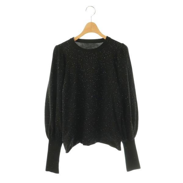 アドーア ADORE 24AW スパングルニット カットソー 長袖 38 ブラック マルチカラー /DO ■OS ■SH レディース【ブランド】アドーア ADORE【表記サイズ】38【実寸サイズ】肩幅：32cm　身幅：53cm　着丈：54c...