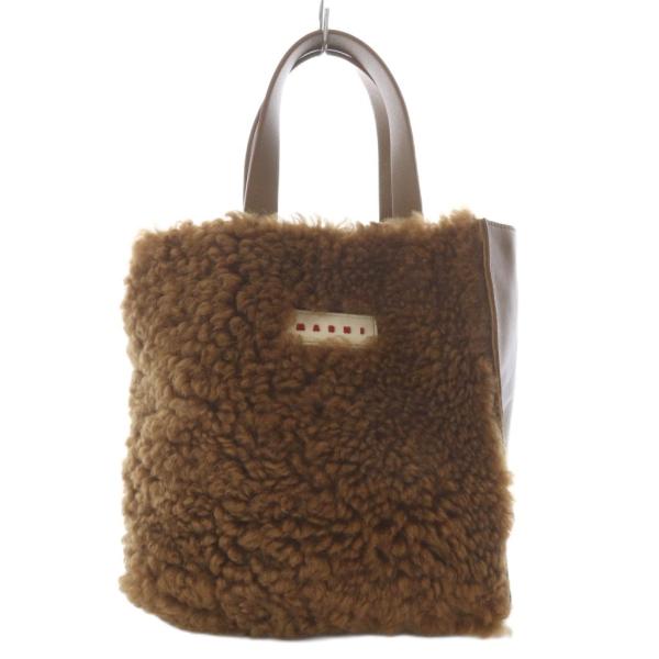 マルニ MARNI FUR MUSEO SOFT MINI Long Hair Calf トートバッグ ブラウン /YO9 レディース【ブランド】マルニ MARNI【実寸サイズ】持ち手の長さ：27cm　ヨコ：20cm　タテ：21.5cm　マ...