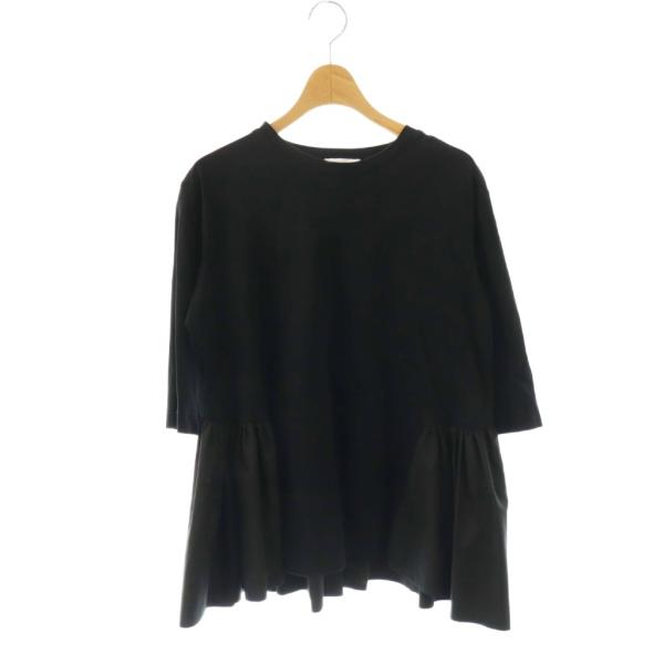 アダワス ADAWAS SILKET JERSEY FLARED TEE カットソー プルオーバー F ブラック /DF ■OS レディース【表記サイズ】F【実寸サイズ】肩幅：41cm　身幅：49cm　着丈：63.5cm　袖丈：32.5cm...