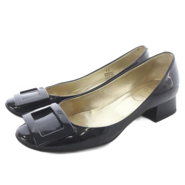 ロジェヴィヴィエ ROGER VIVIER バックルエナメルパンプス 36 黒 ブラック /SR レディース【ブランド】ロジェヴィヴィエ ROGER VIVIER【表記サイズ】36【実寸サイズ】ヒールの高さ：3.4cm　最大幅：7.8cm　...