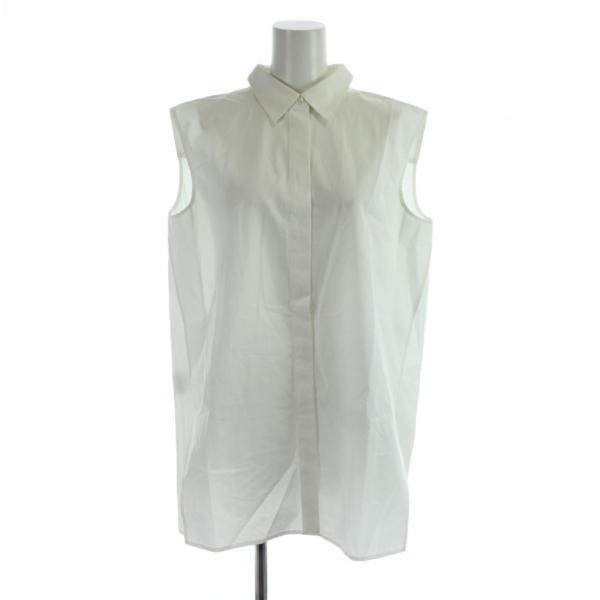 セオリー Theory vendome sl a line shirt ノースリーブシャツ ブラウス S 白 ホワイト /AB ■OS レディース【ブランド】セオリー Theory【表記サイズ】S【実寸サイズ】身幅：約52.5cm　着丈：約...