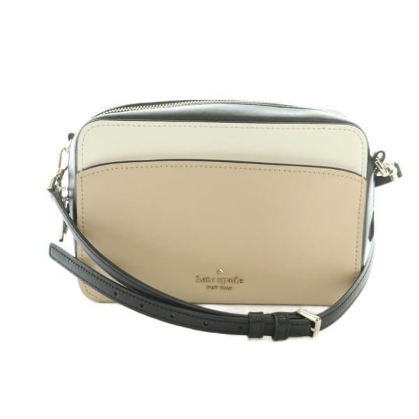 ケイトスペード KATE SPADE ショルダーバッグ スクエア型 ベージュ 白 黒 /MI ■OS レディース【ブランド】ケイトスペード KATE SPADE【表記サイズ】表記なし【実寸サイズ】持ち手の長さ：-cm　ヨコ：22cm　タテ：...