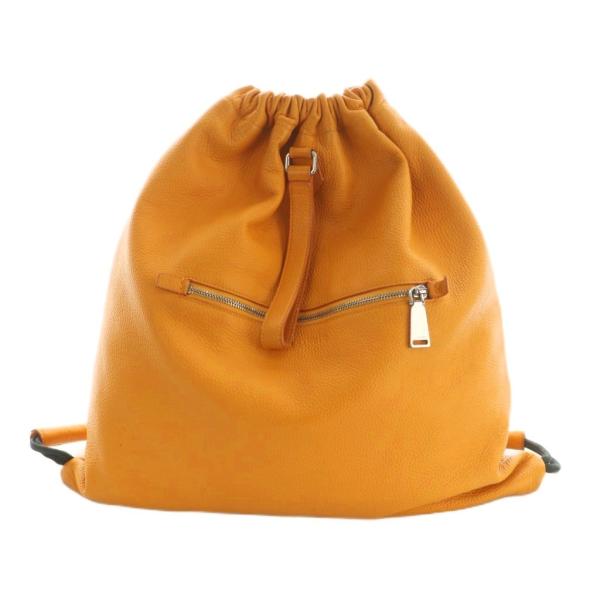 ジルサンダー JIL SANDER ナップサック リュックサック レザー オレンジ /MI ■OS レディース【ブランド】ジルサンダー JIL SANDER【表記サイズ】表記なし【実寸サイズ】持ち手の長さ：-cm　ヨコ：43cm　タテ：45...